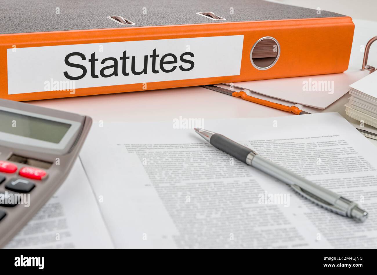 Folder with the label Statutes Stock Photo - Alamy