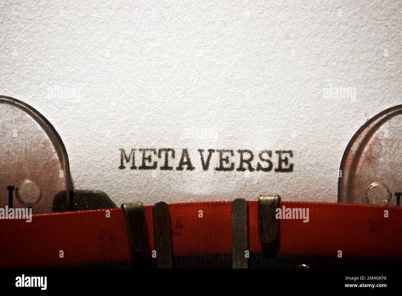 Metaverse word written with a typewriter Stock Photo - Alamy