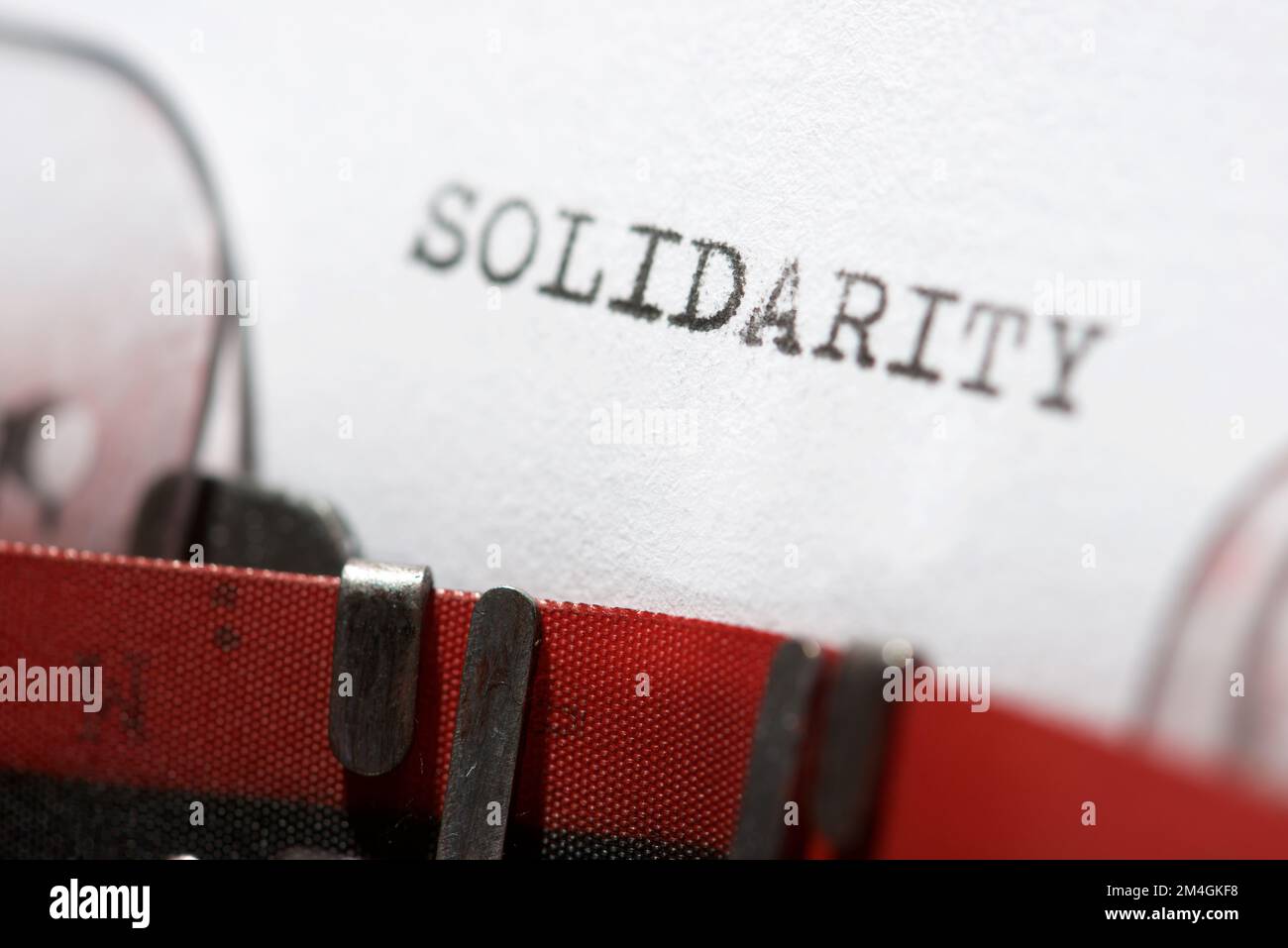 Solidarity word written with a typewriter Stock Photo - Alamy