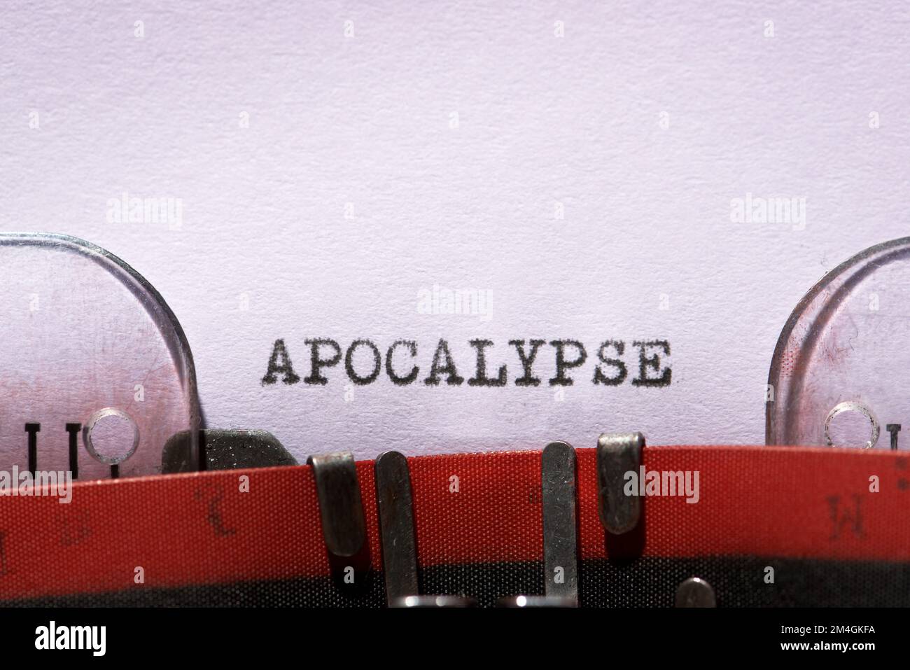 Apocalypse word written with a typewriter Stock Photo - Alamy