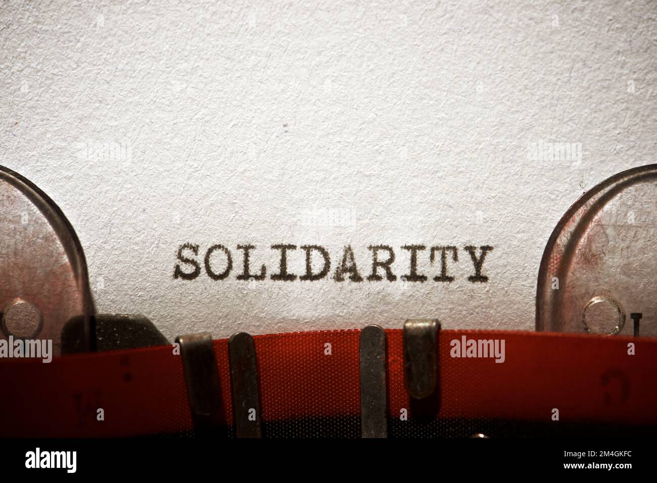 Solidarity word written with a typewriter Stock Photo - Alamy