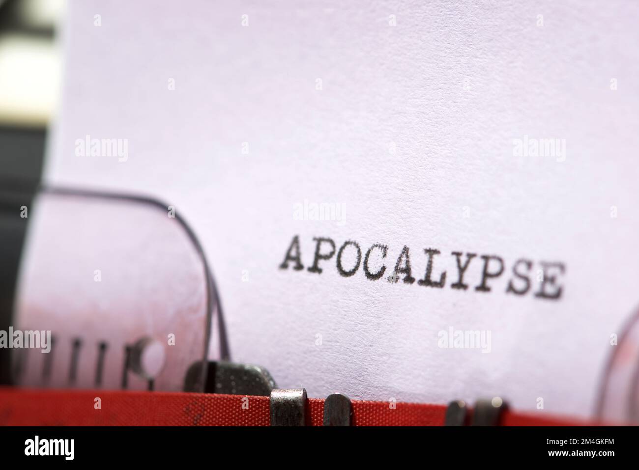 Apocalypse word written with a typewriter Stock Photo - Alamy