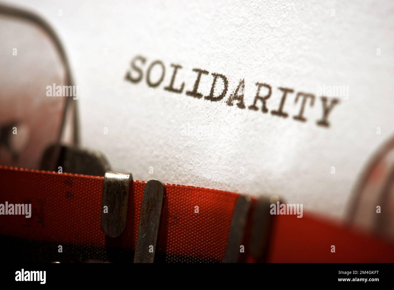 Solidarity word written with a typewriter Stock Photo - Alamy