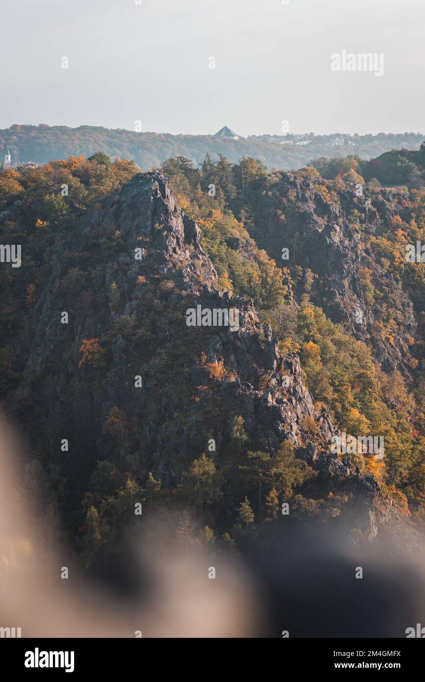 Famous tourist site of the protected nature reserve Divoka Sarka ...