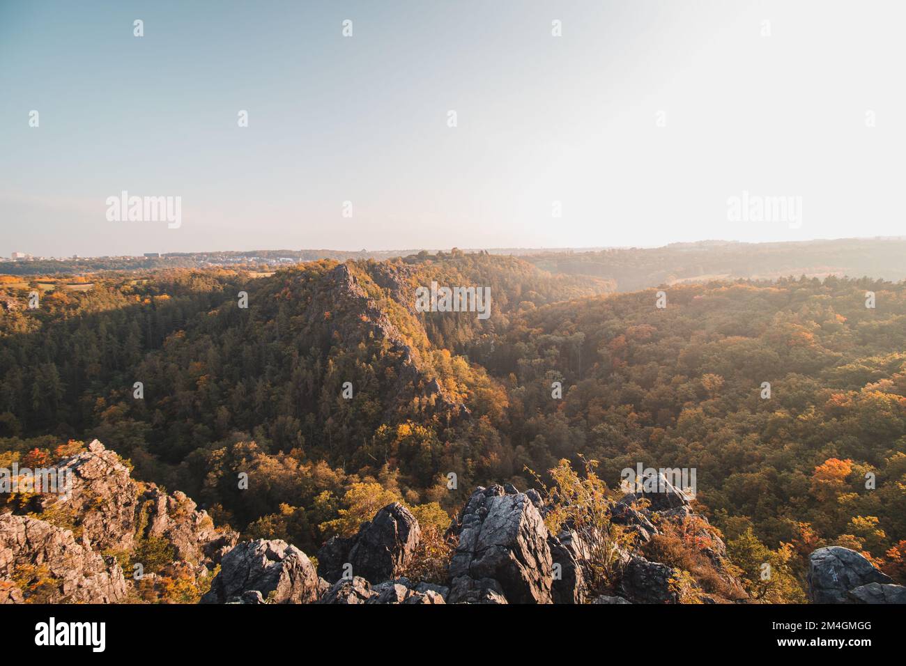 Famous tourist site of the protected nature reserve Divoka Sarka ...