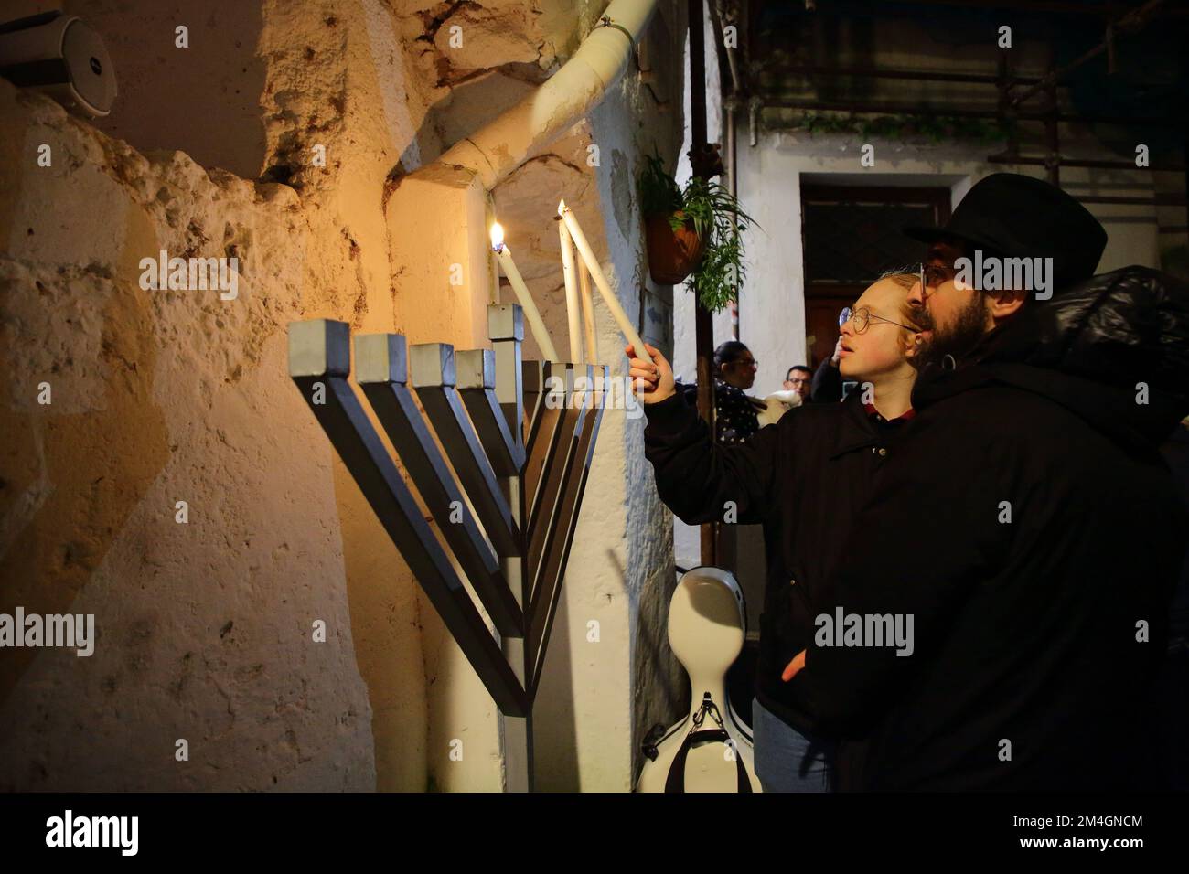 Maiori, Salerno, Italy - December 20,2022 : Rabbi Yisroel Piha , on the ...