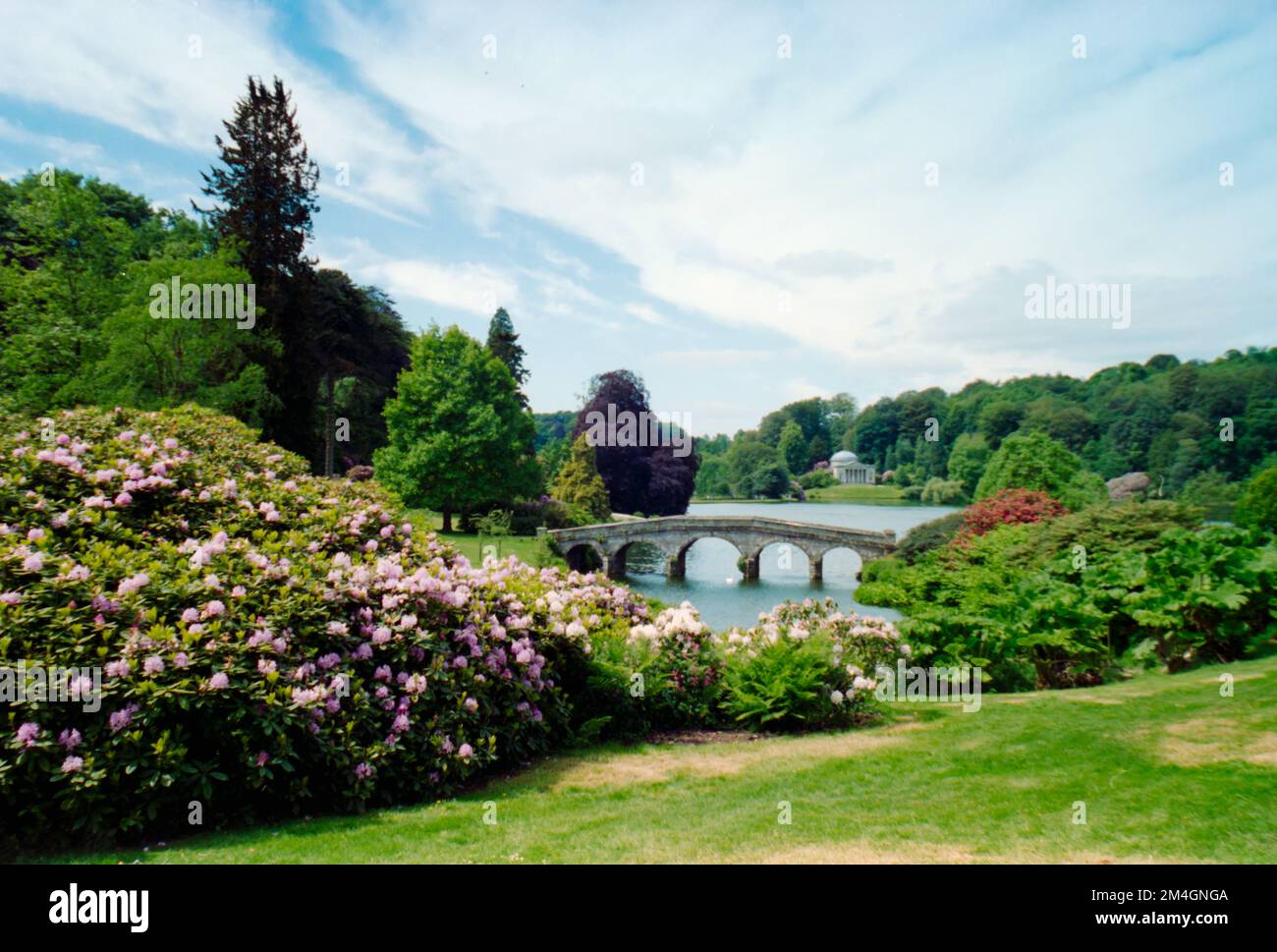 Stourhead. A National Trust Property in Wiltshire, shot on film in the ...