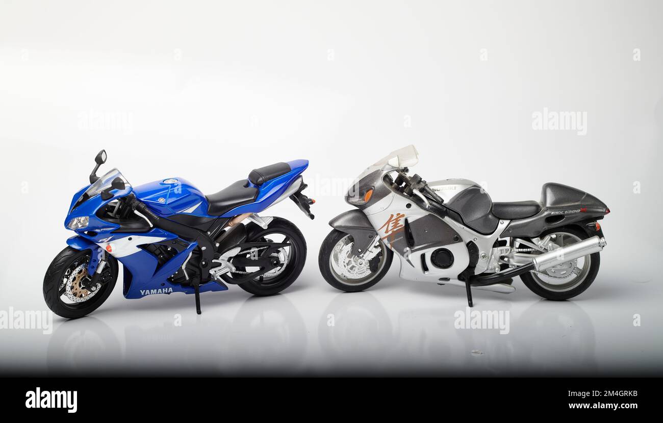 Model Cars and Bikes Stock Photo - Alamy