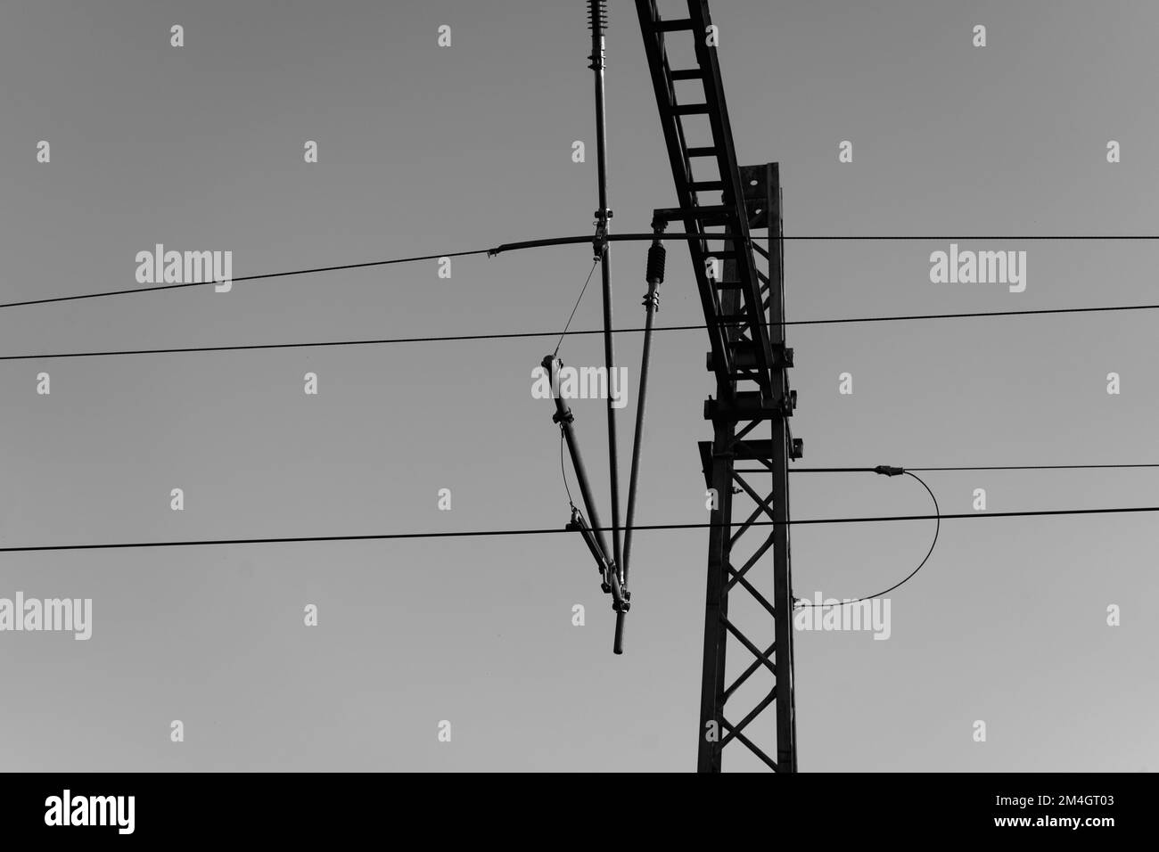 Metal wire electricity Black and White Stock Photos & Images - Alamy