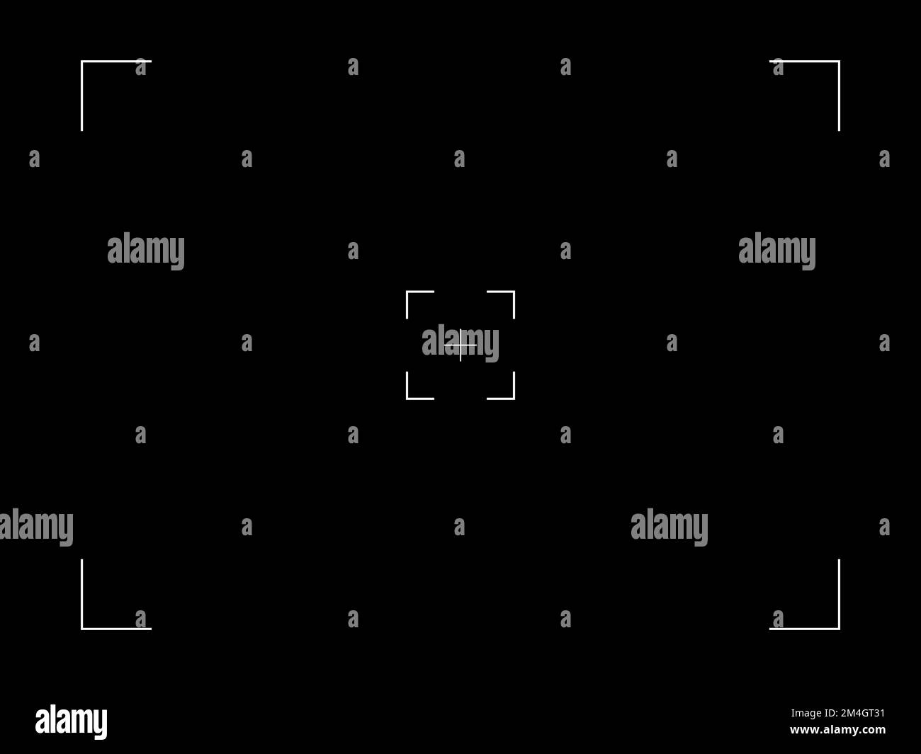 Vector black background with simple camera recording screen. Viewfinder ...