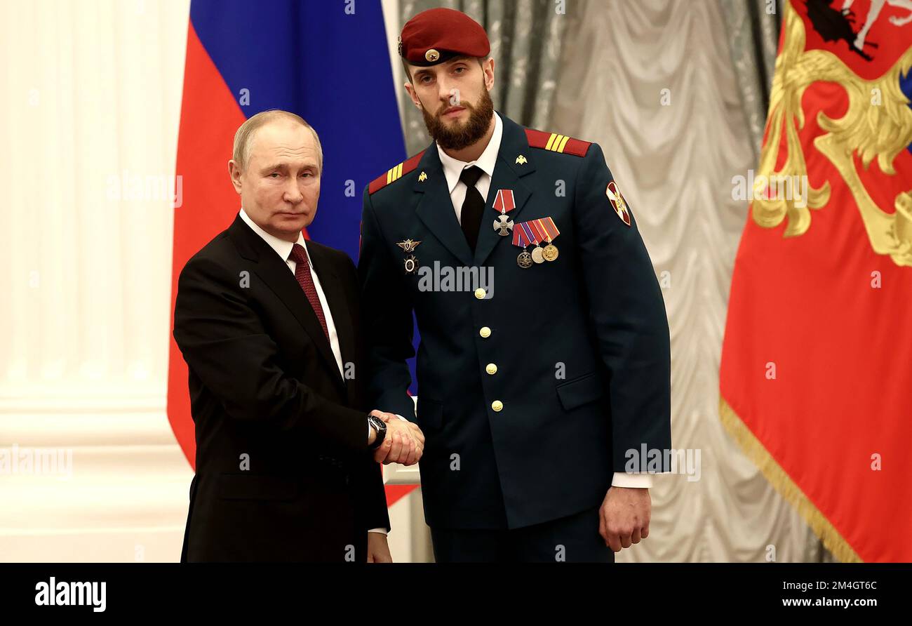 Moscow, Russia. 20th Dec, 2022. Russian President Vladimir Putin, left ...