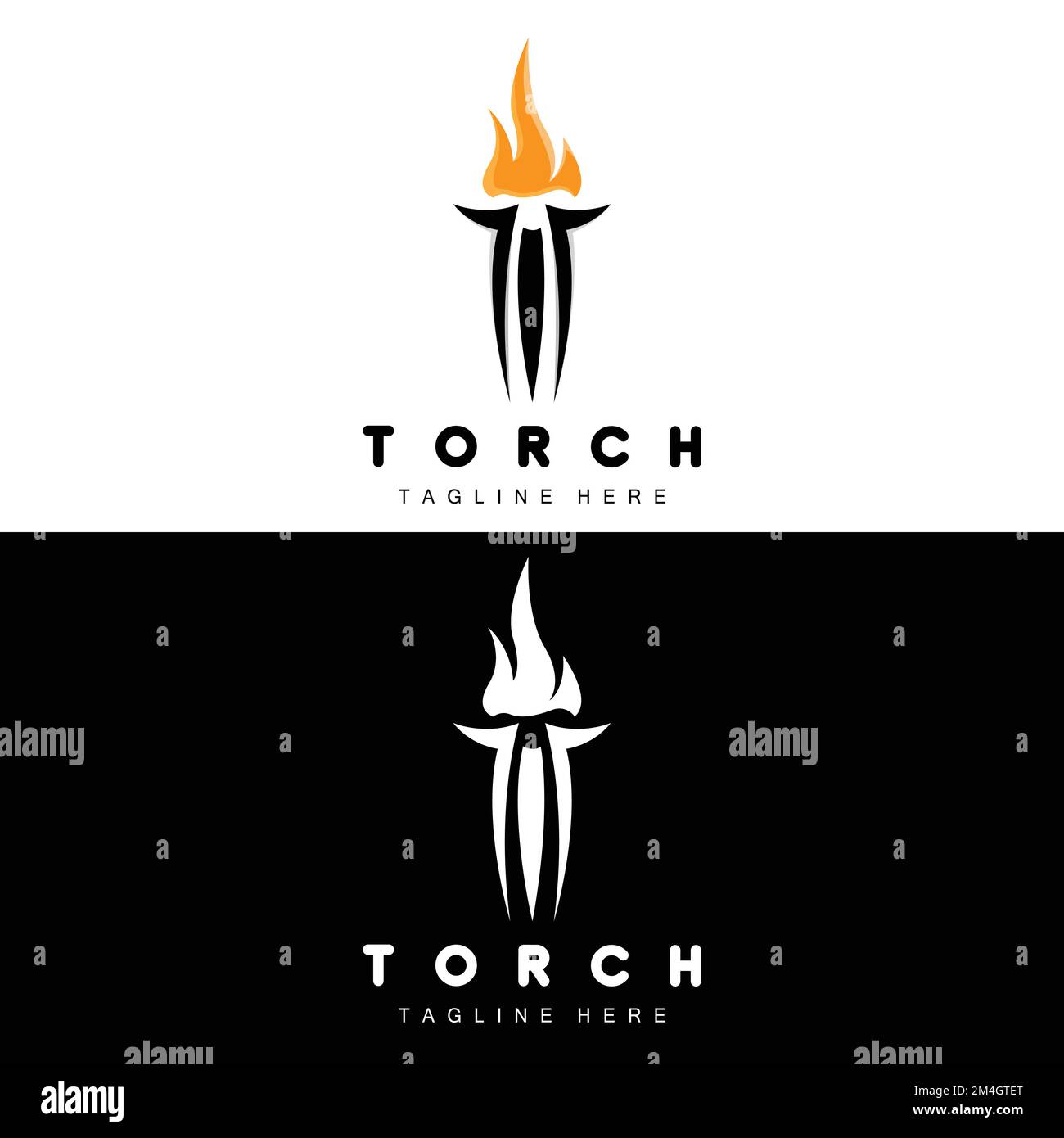 Torch Logo, Fire Design, Letter Logo, Product Brand Icon Stock Vector ...