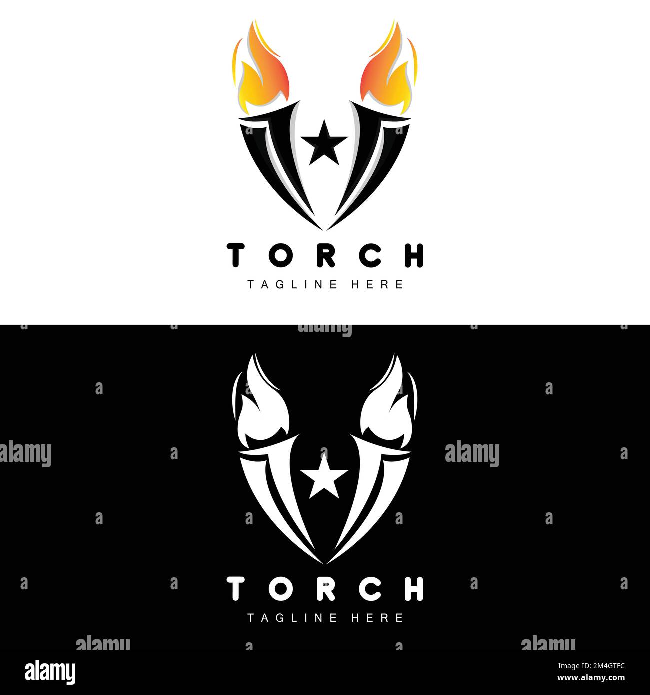 Colorful fire flame and shield Stock Vector Images - Alamy