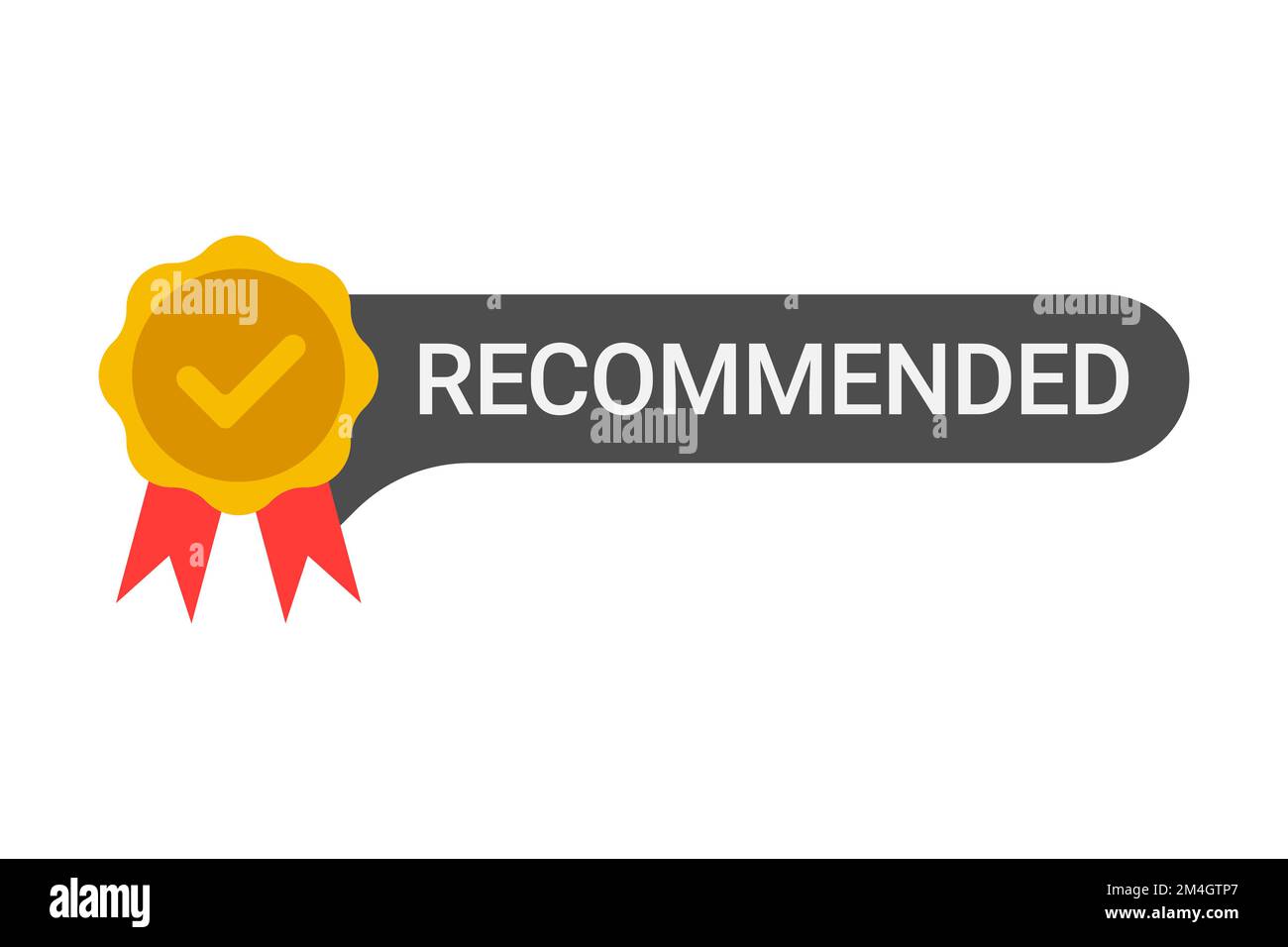 Recommended banner best recommendation badge hi-res stock photography ...