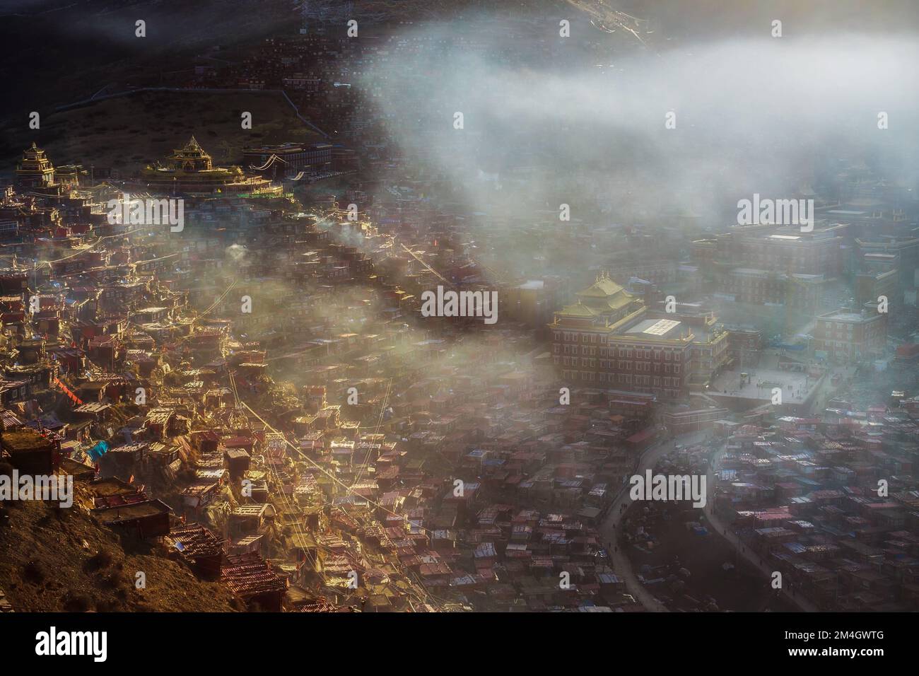 (FILE) The Wuming Buddhist Institute of Serdar Larong Temple in Garze ...