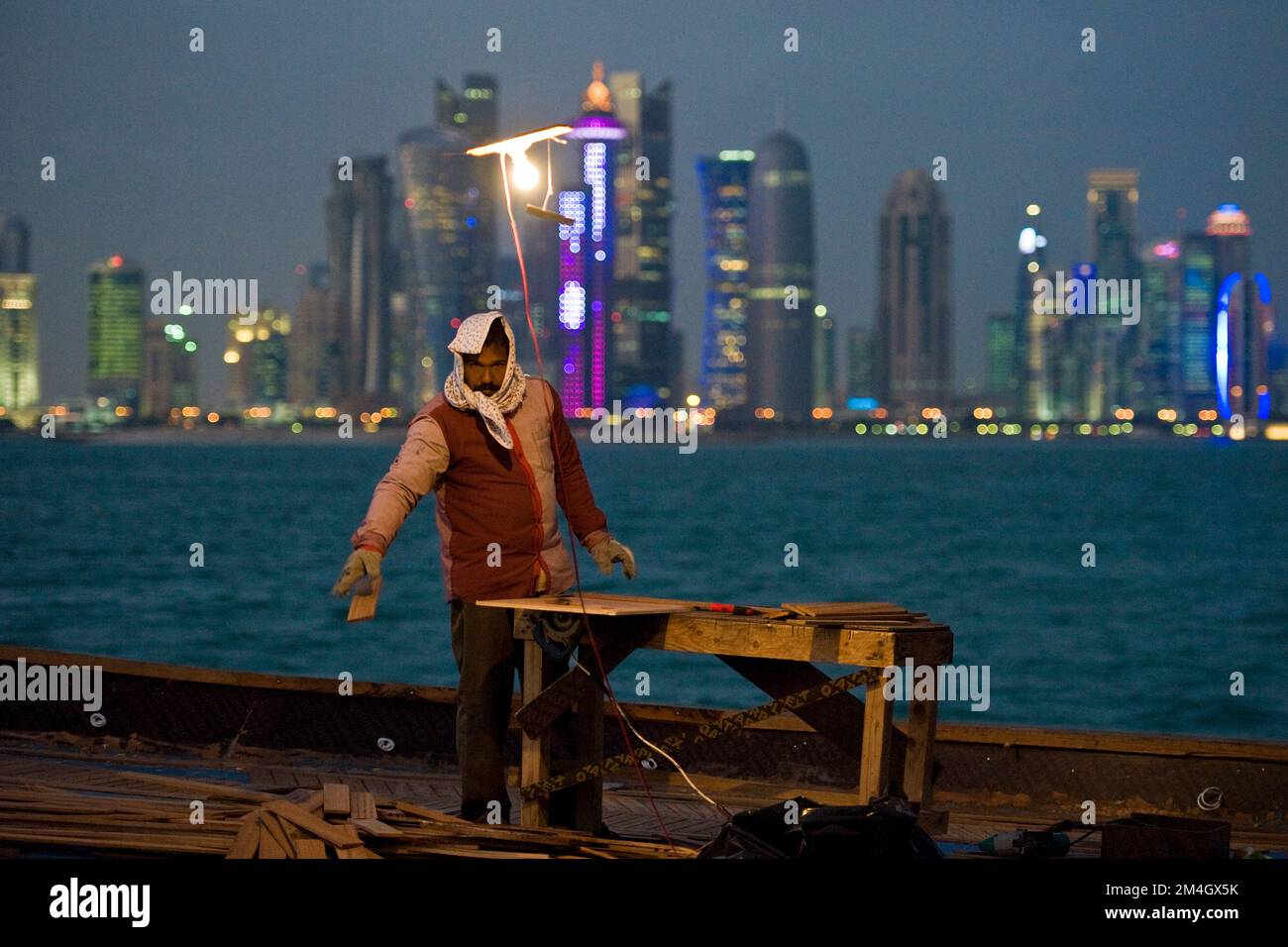 Qatar, Doha, immigrant worker Stock Photo - Alamy