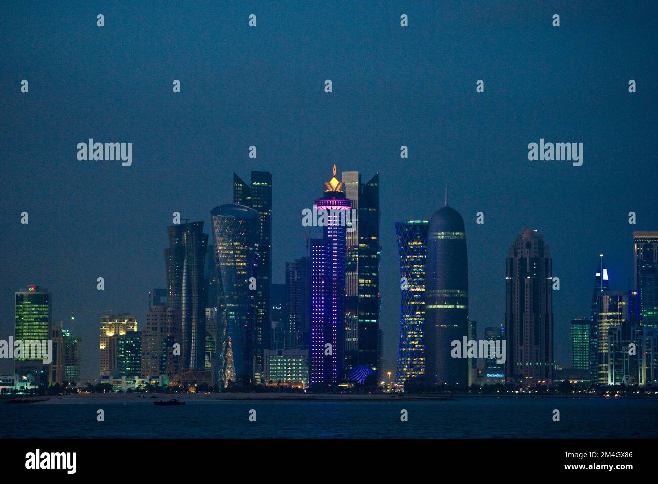 Qatar, Doha, skyline Stock Photo - Alamy