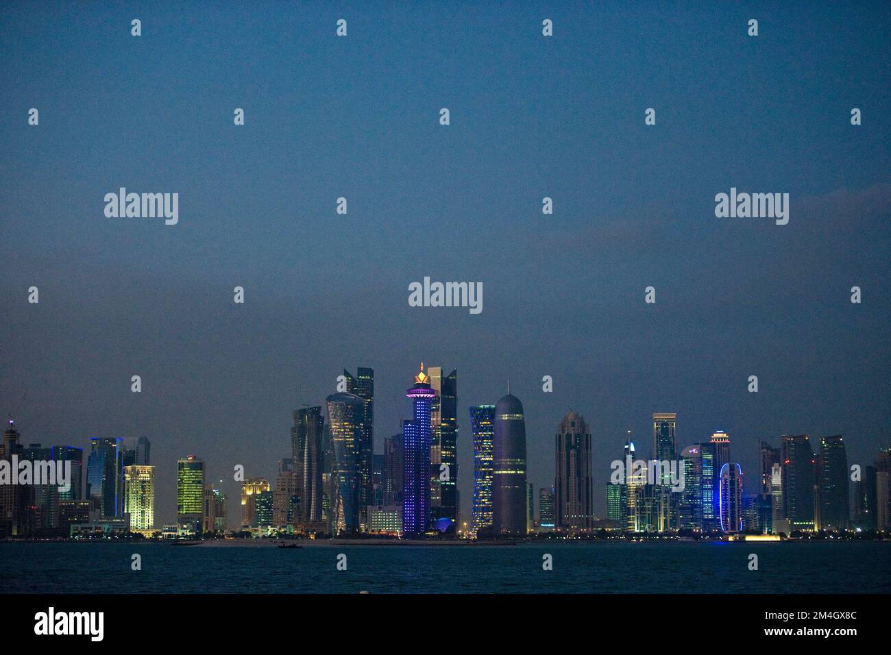 Qatar, Doha, skyline Stock Photo - Alamy