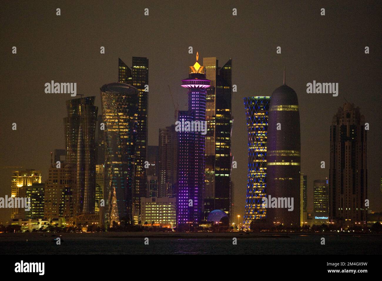 Qatar, Doha, skyline Stock Photo - Alamy