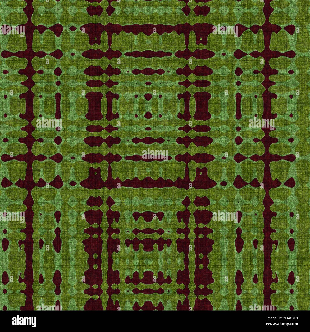 Green retro 1960s linen seamless pattern. Forest style vintage for ...