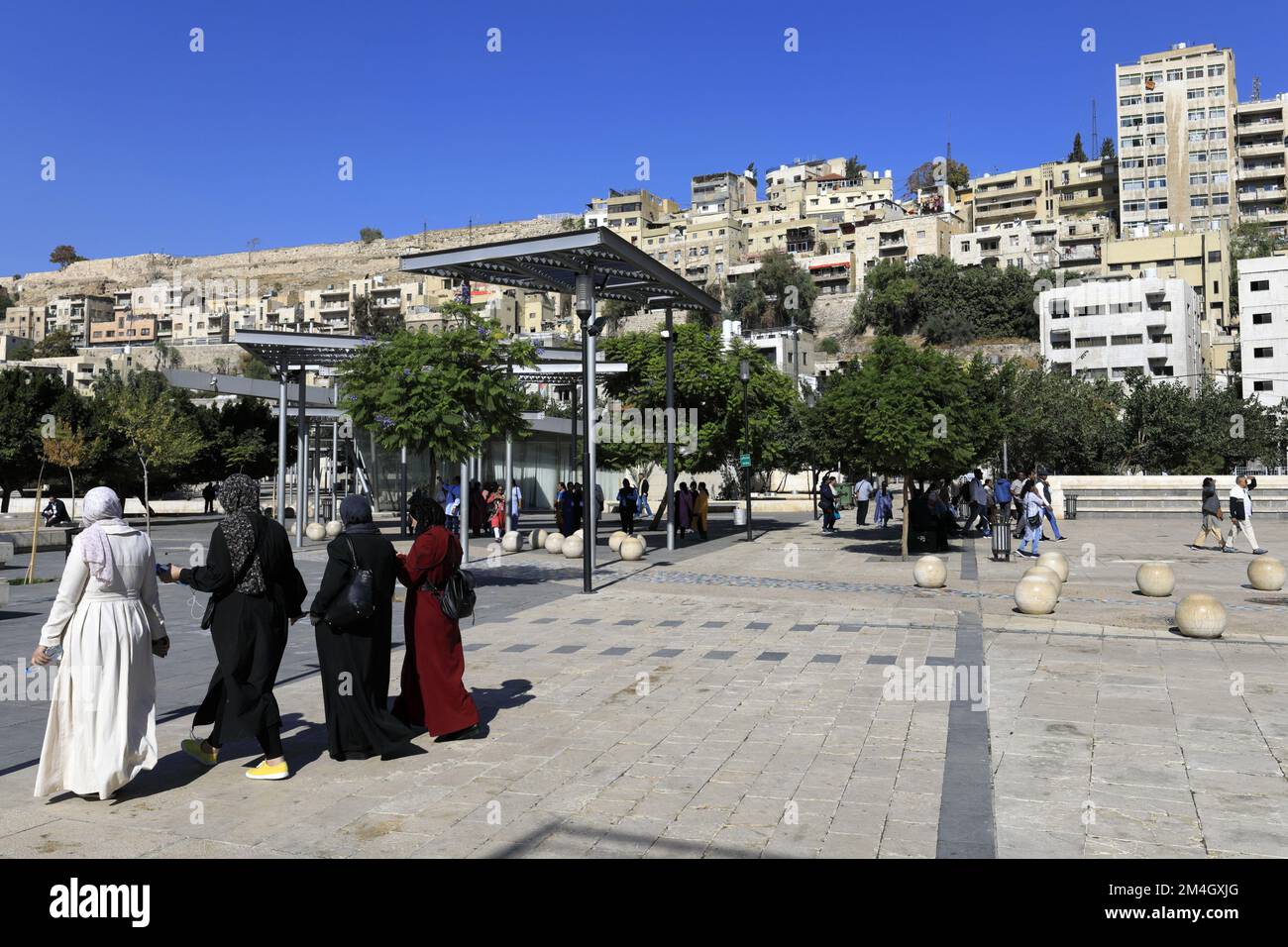 View over the Hashemite Plaza, Amman City, Jordan, Middle East Stock ...