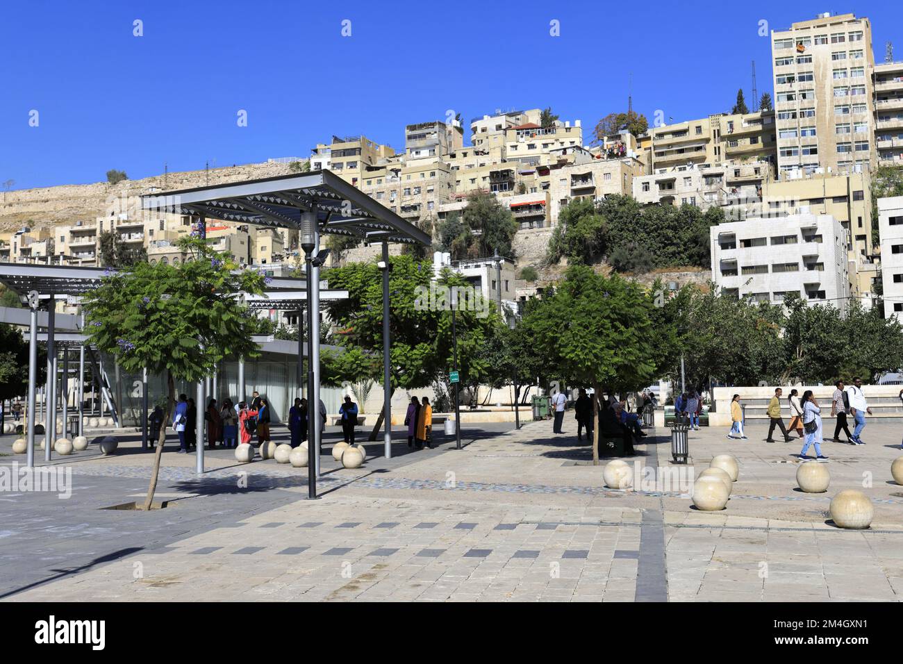View over the Hashemite Plaza, Amman City, Jordan, Middle East Stock ...