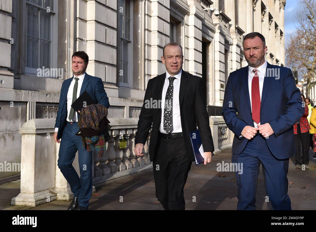 Chris Heaton-Harris (centre), Secretary of State for Northern Ireland ...