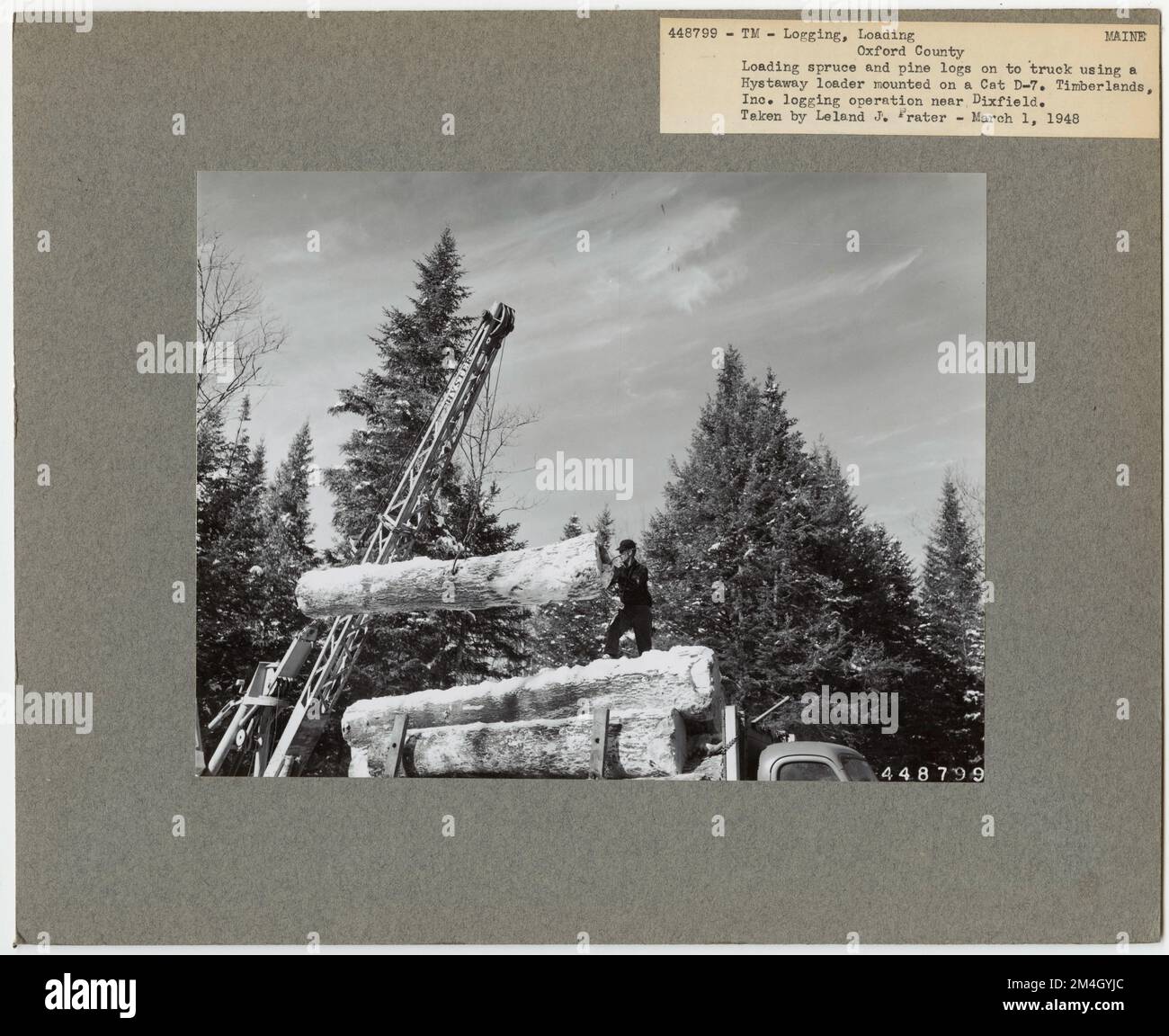 Logging: Loading Logs - Maine. Photographs Relating to National Forests ...