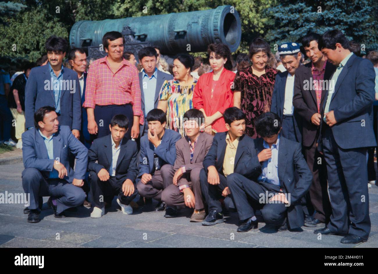 Historic Image Of A Group Of Men, Woman Russian Tourists Of Mixed ...