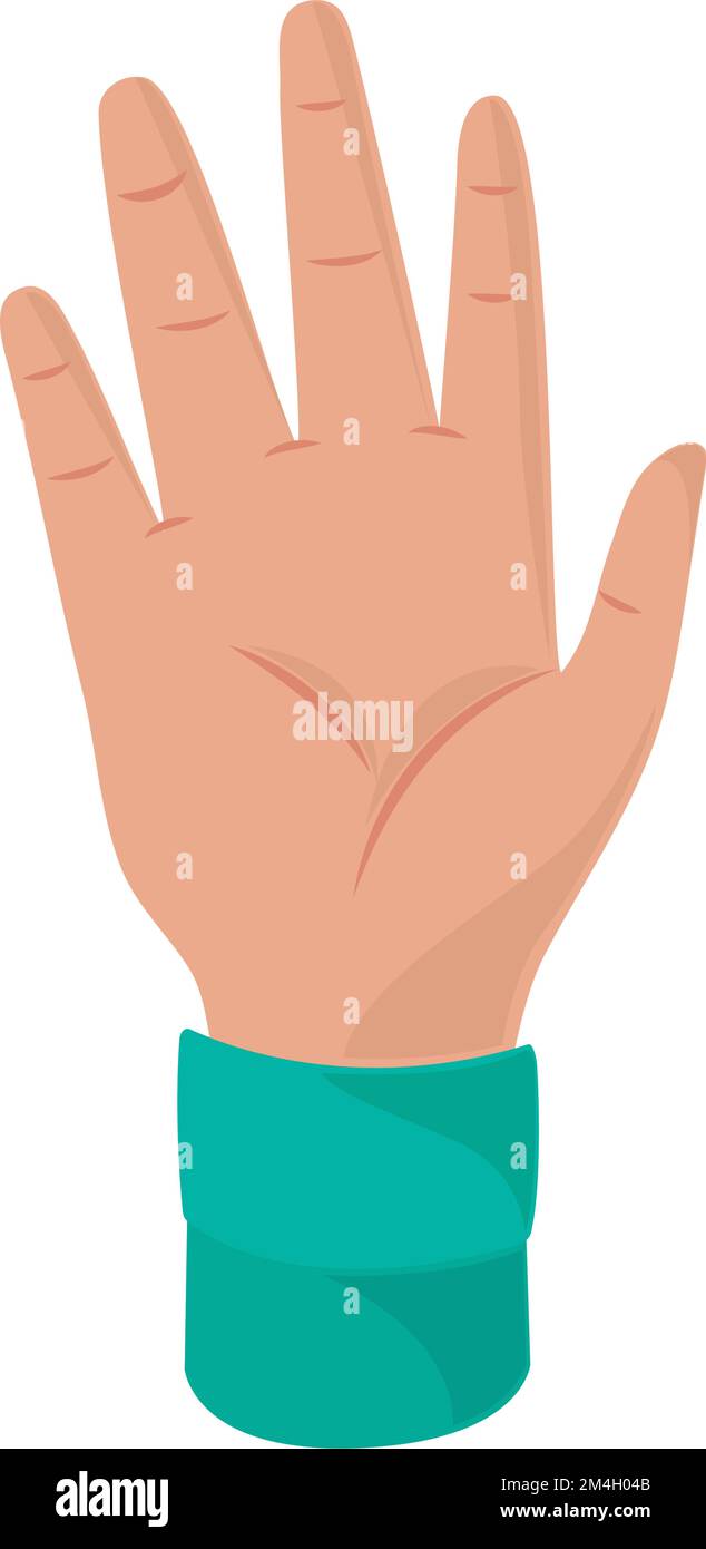 raised open hand Stock Vector Image & Art - Alamy