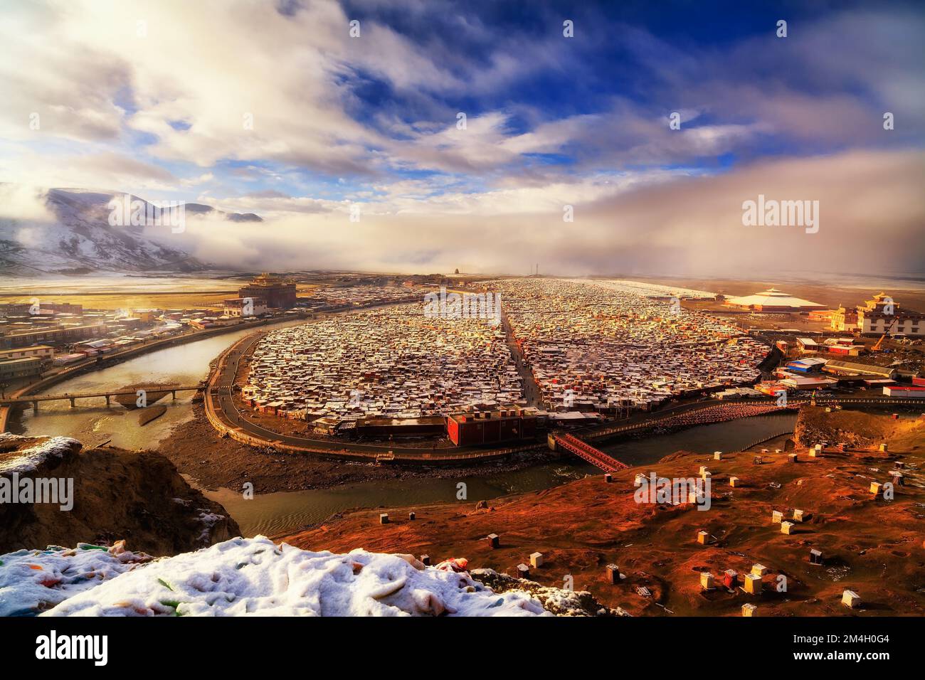 (FILE) A view of Jeum Island of Yaqing Temple in Garze city, Sichuan ...