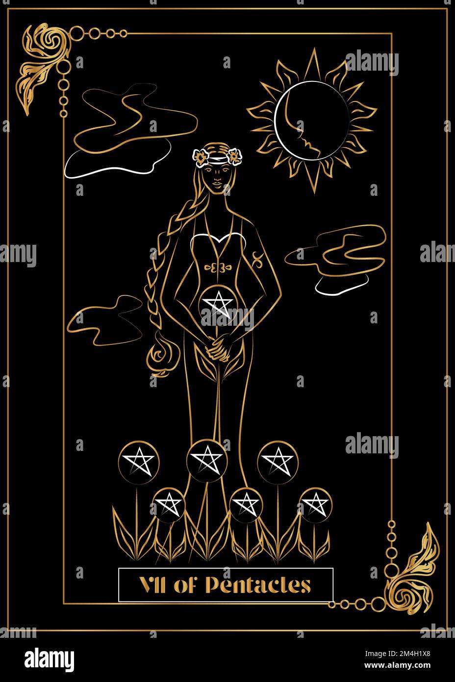 the illustration - card for tarot Stock Vector Image & Art - Alamy
