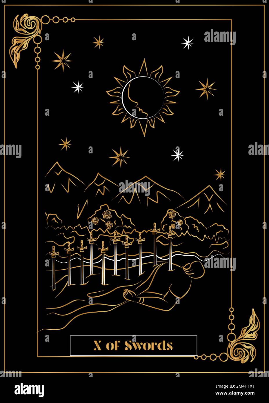 the illustration - card for tarot Stock Vector Image & Art - Alamy