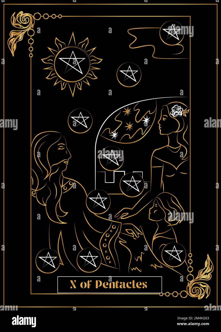 the illustration - card for tarot Stock Vector Image & Art - Alamy