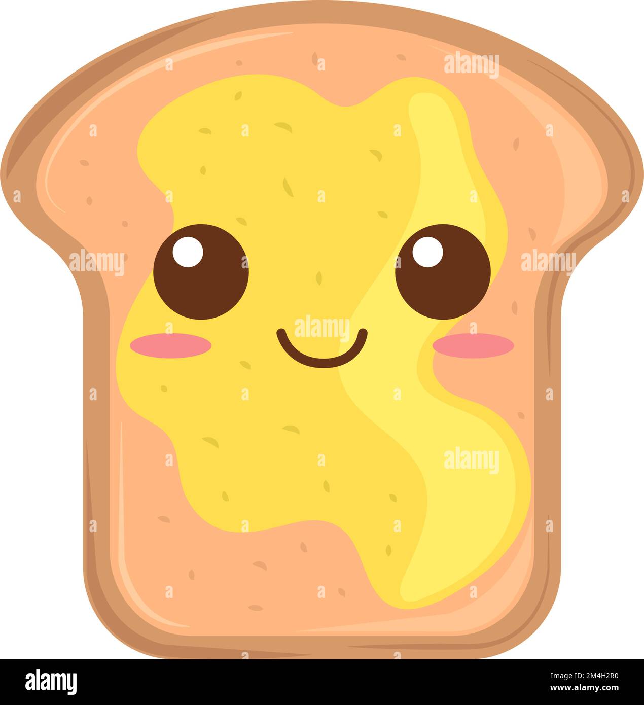 bread with butter kawaii Stock Vector Image & Art - Alamy