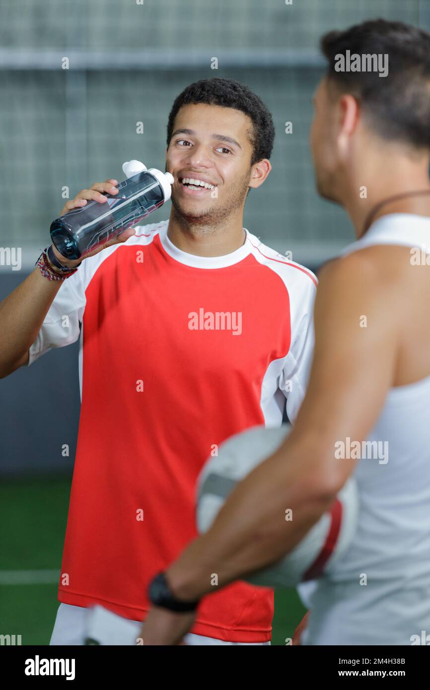 Soccer player drinking drink hi-res stock photography and images - Alamy