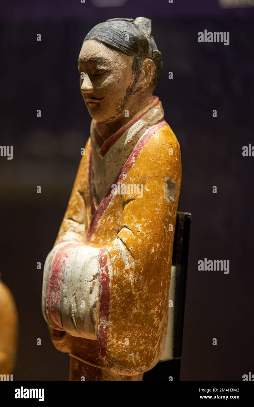 Close-up of ancient Chinese pottery figurines Stock Photo - Alamy