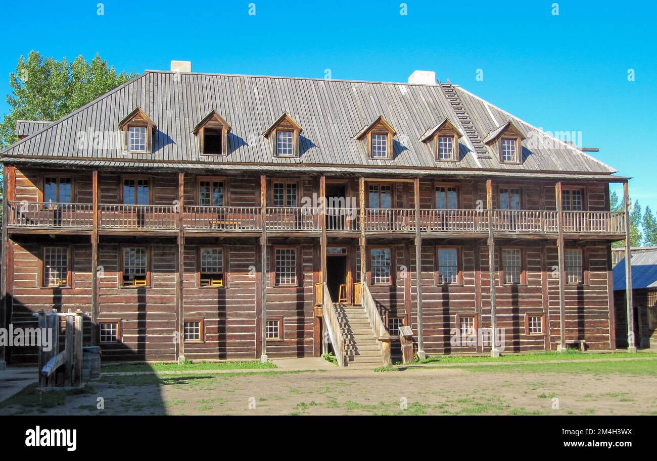 Frontier fort builing as reconstructed Stock Photo - Alamy