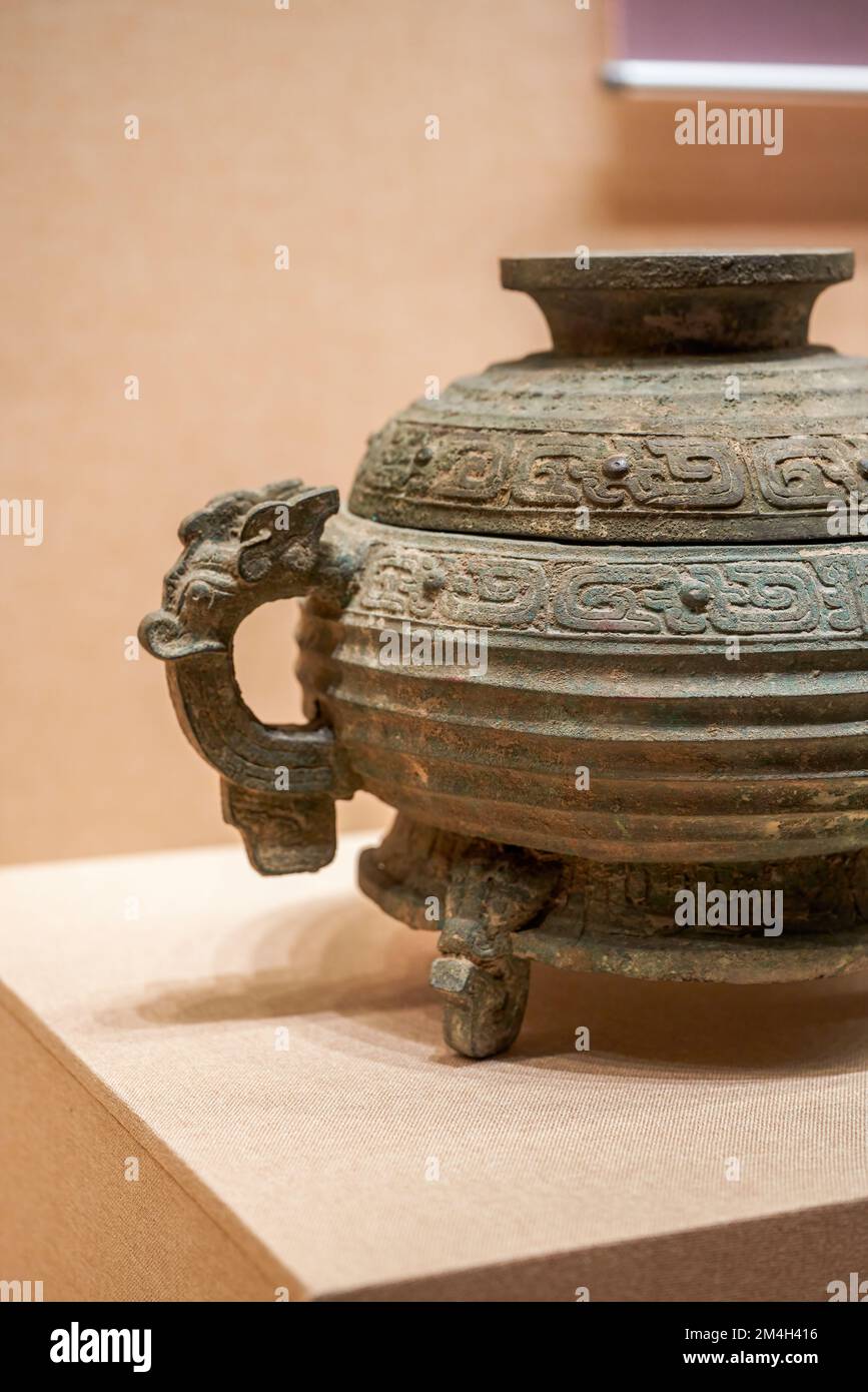 Close-up of ancient Chinese exquisite bronze artifacts Stock Photo - Alamy