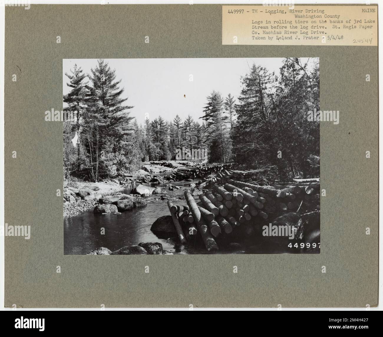 Logging: Transportation: Log Drive - Maine. Photographs Relating to ...