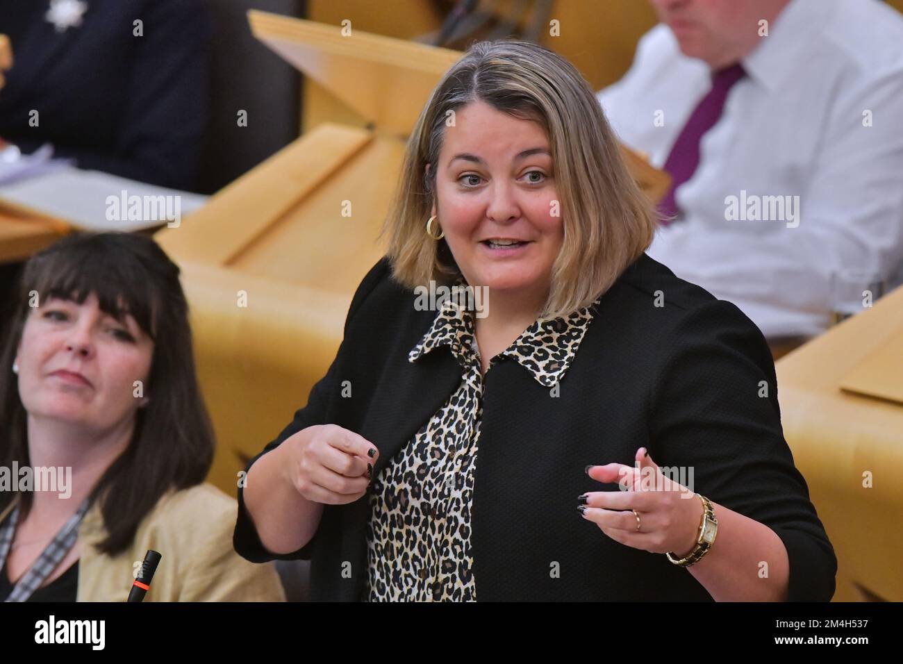 Edinburgh Scotland, UK 21 December 2022. Ruth Maguire MSP at the ...