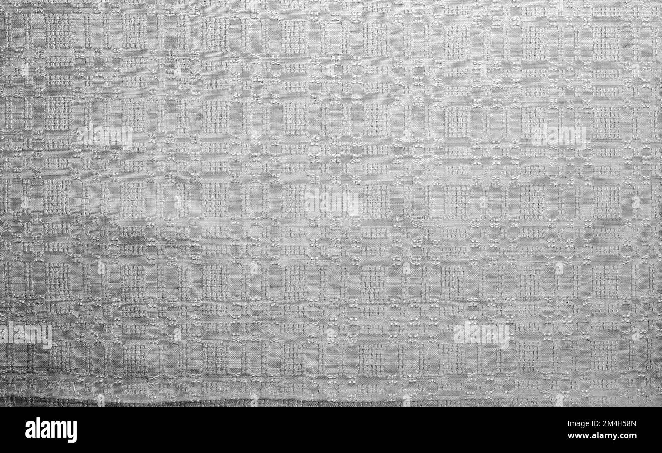 Geometric pattern on linen. Template for textiles. Natural linen fabric ...