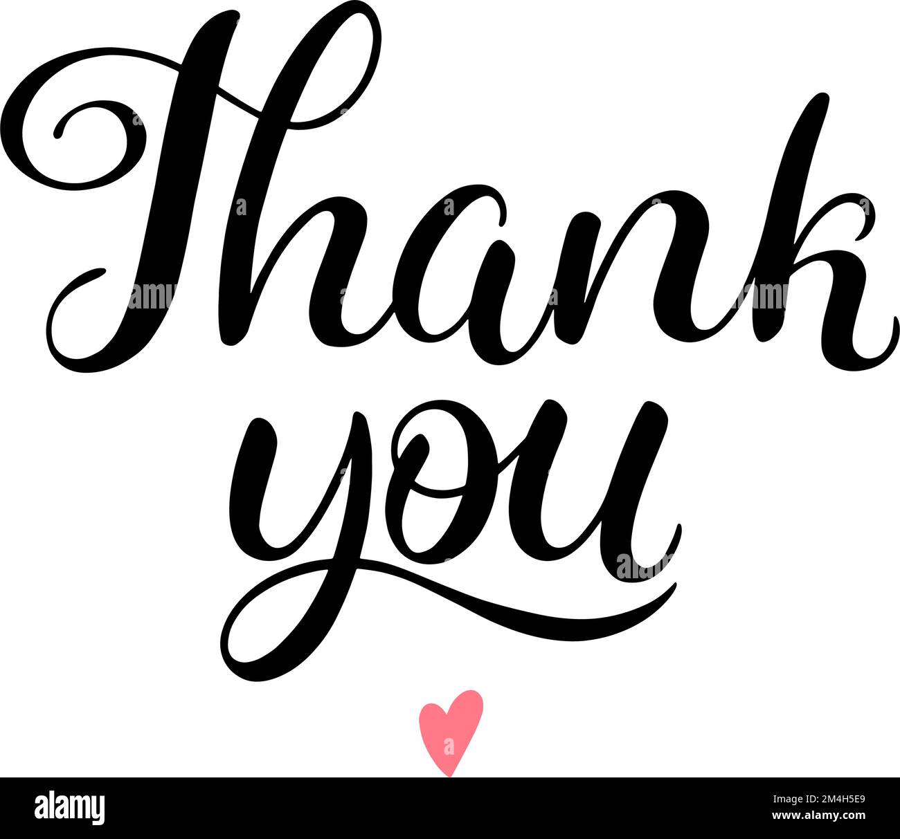Thank you calligraphy vector illustration Stock Vector Image & Art - Alamy