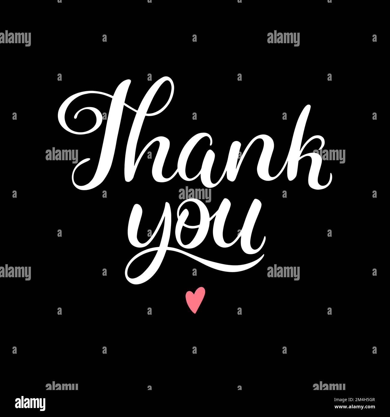Thank You Calligraphy Vector Illustration Stock Vector Image And Art Alamy