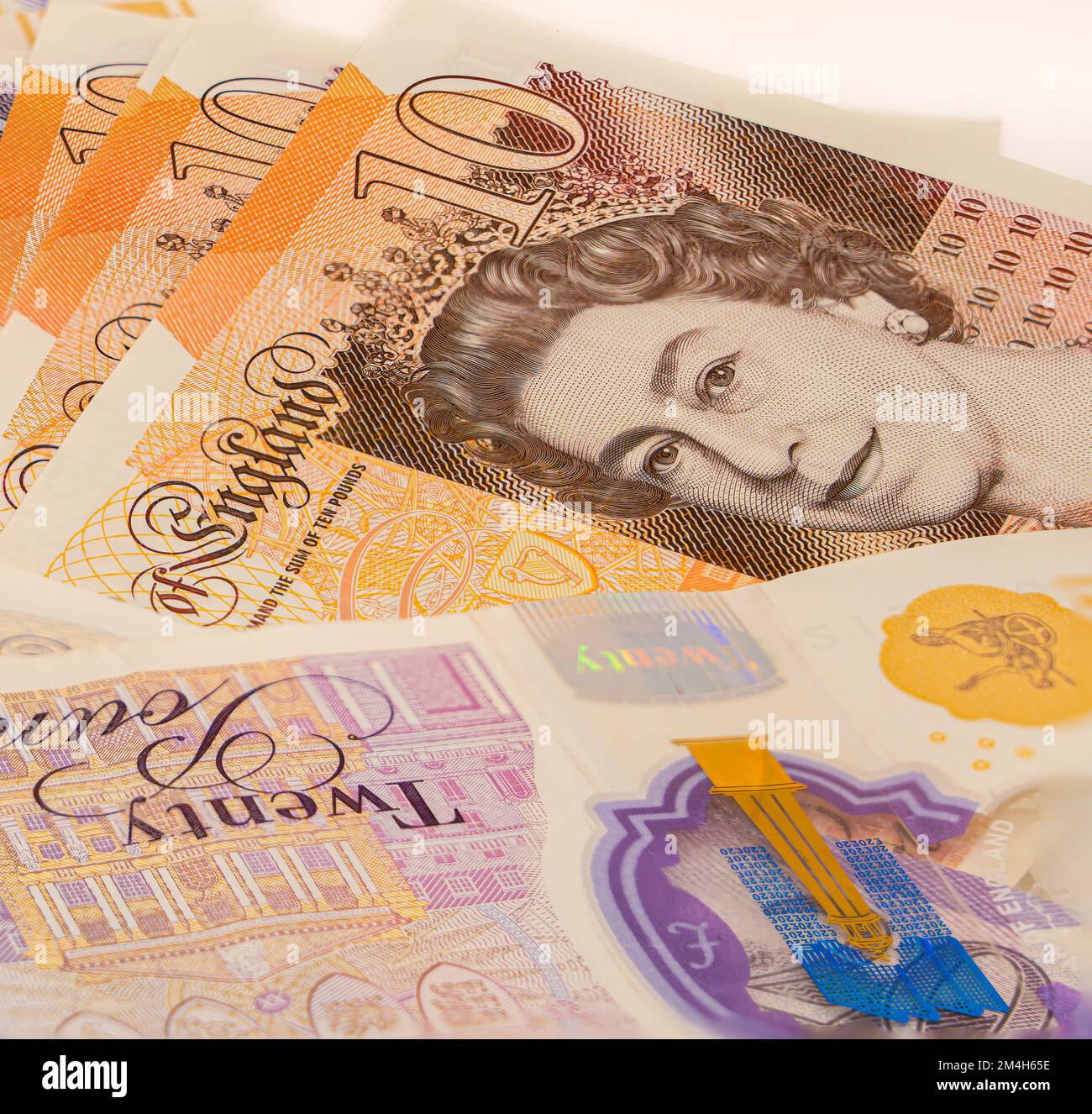 Pile tenners hi-res stock photography and images - Alamy