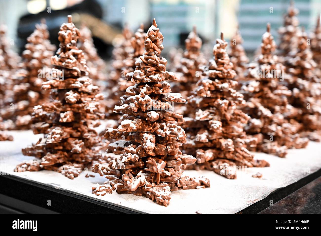 Paris, France, December 21, 2022. Visit of Patrick Roger's chocolate ...