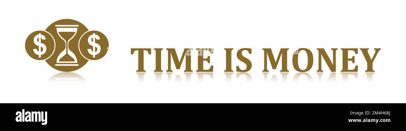 Illustration of a time is money concept Stock Photo - Alamy