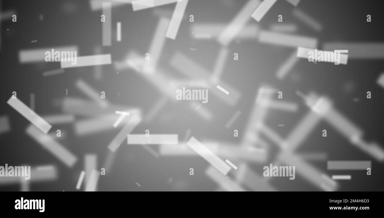 Flying rectangular shapes over silver background Stock Photo - Alamy