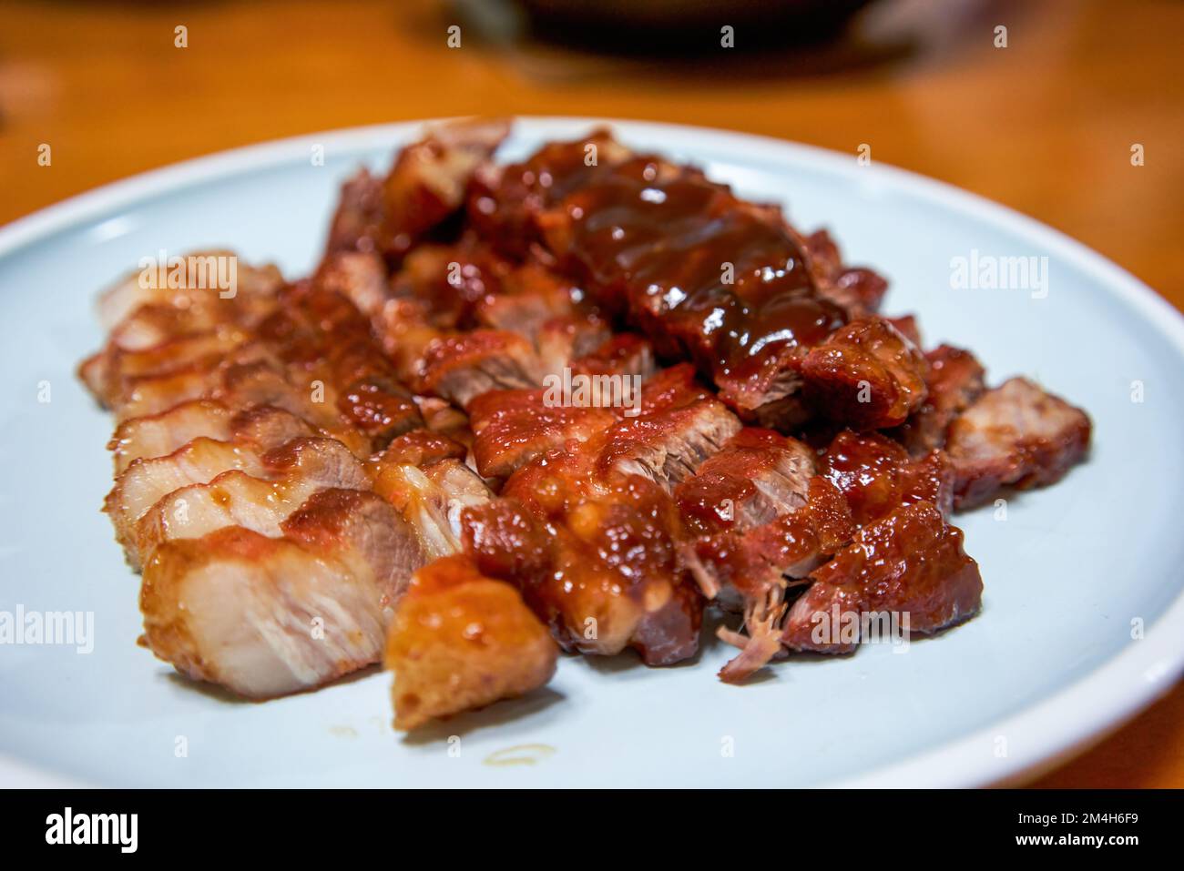 A delicious Chinese Cantonese dish, Char Siew in Honey Sauce Stock ...
