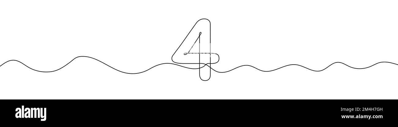 Number in continuous line Stock Vector Images - Alamy